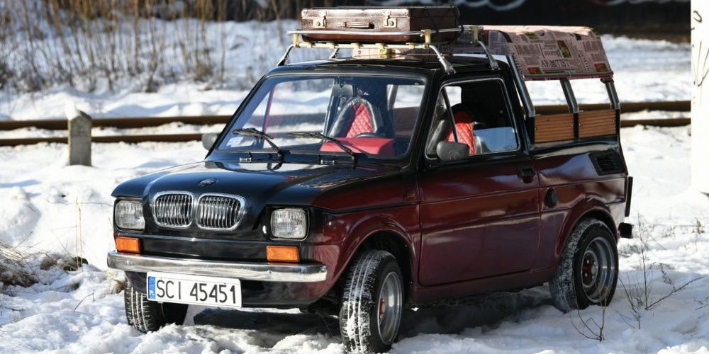 Fiat 126p Bombel zmieszany z BMW. Polski tuning w najlepszym wydaniu